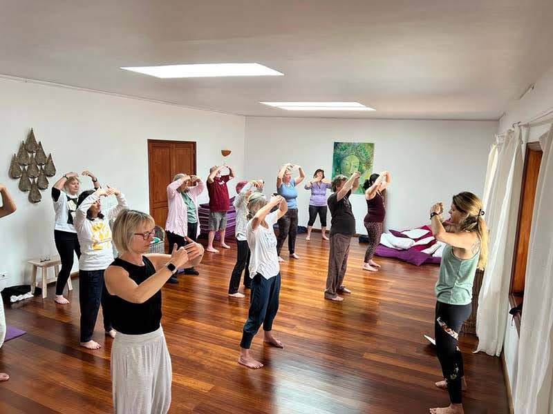 Nam Yang Success Story: Laura teaches Qigong inside a volcano!